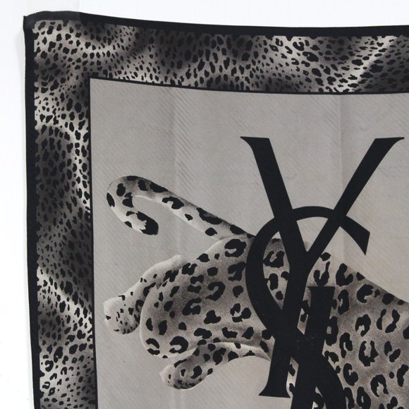 Yves Saint Laurent | Accessories | Ysl Rare Leopard Silk Scarf | Poshmark